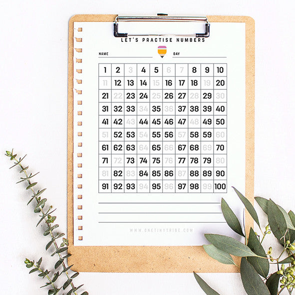 Let's Practice Numbers - Freebie Download – One Tiny Tribe